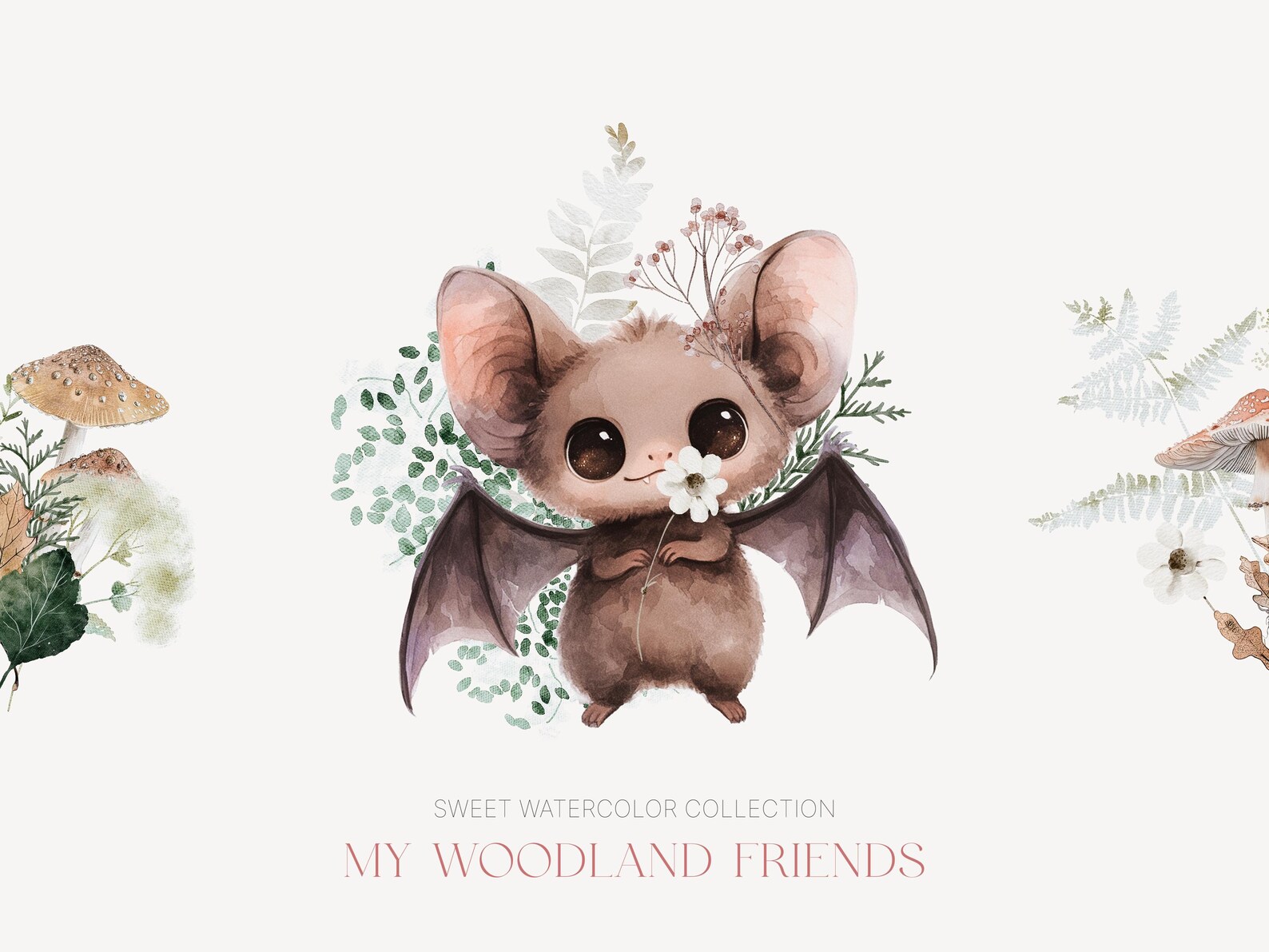Watercolor Boho Woodland Animals Clipart Collection - Forest Animals ...