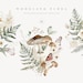 Watercolor Woodland Mushrooms and Flowers Clipart - Woodland Plants ...