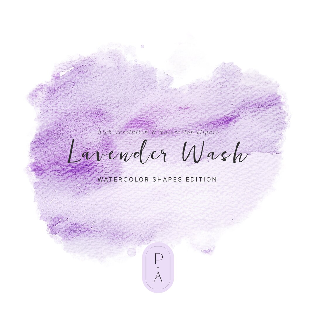 Lavender Shapes Watercolor Clipart - Purple Washes - Watercolor Shapes ...