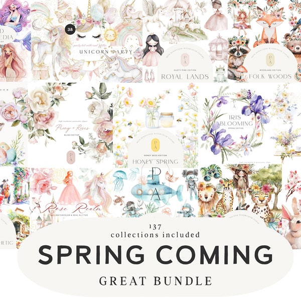 Spring Easter Clip Art - Etsy