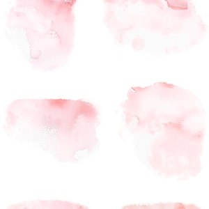 Pink Washes Watercolor Clipart Set - Pink Shapes - Watercolor Shapes ...