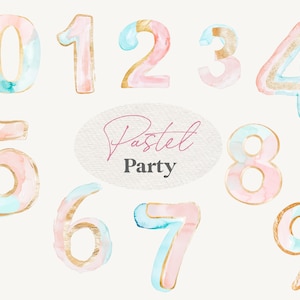 Watercolor Party Clipart - Pastel Party - Festive Clipart - Clipart for ...