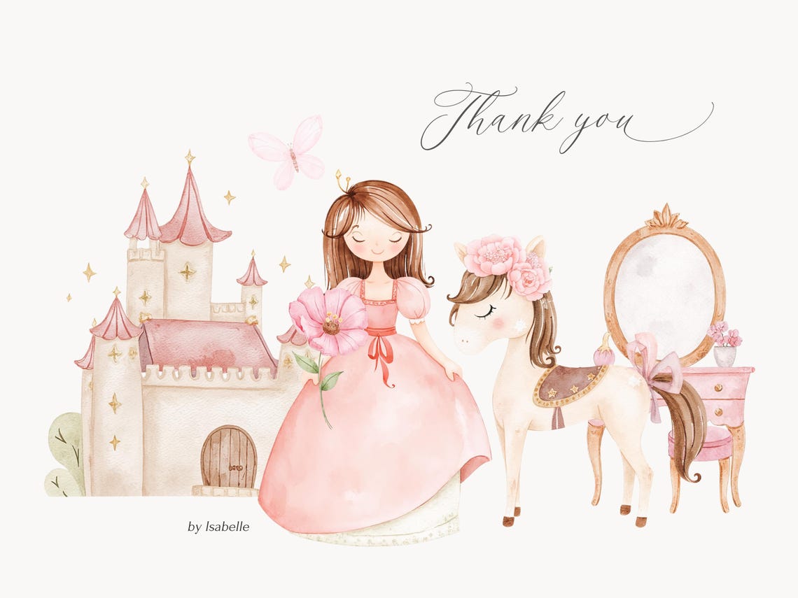 Watercolor Cute Kingdom Collection - Princess and Prince - Royal Lands ...