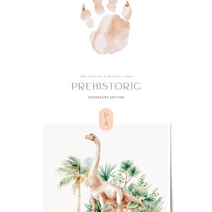 Dinosaur Watercolor Clipart Set - Prehistoric Clipart - Watercolor ...