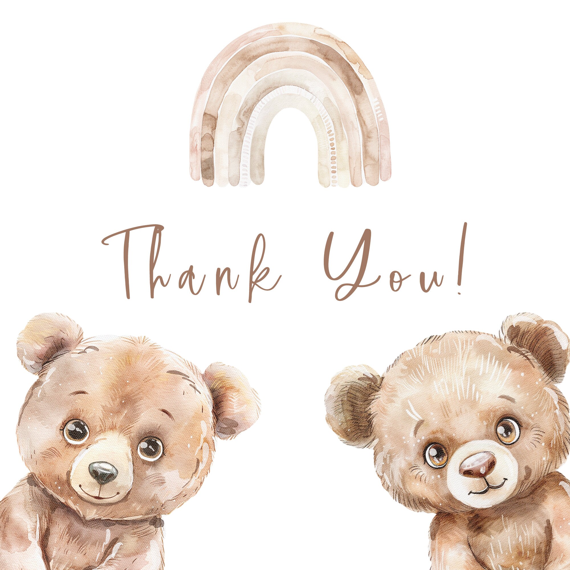 Neutral Bear Clipart Set Watercolor Bears Teddy Bears Sleepy Bears ...