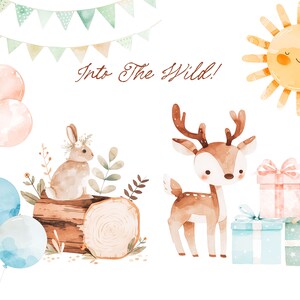 Cute Watercolor Woodland Clipart Set - Woodlands Clipart - Woodland ...