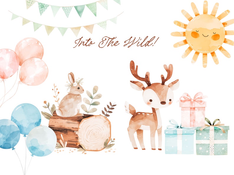 Cute Watercolor Woodland Clipart Set Woodlands Clipart Woodland Animals ...