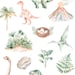 Dinosaur Watercolor Clipart Set - Prehistoric Clipart - Watercolor ...
