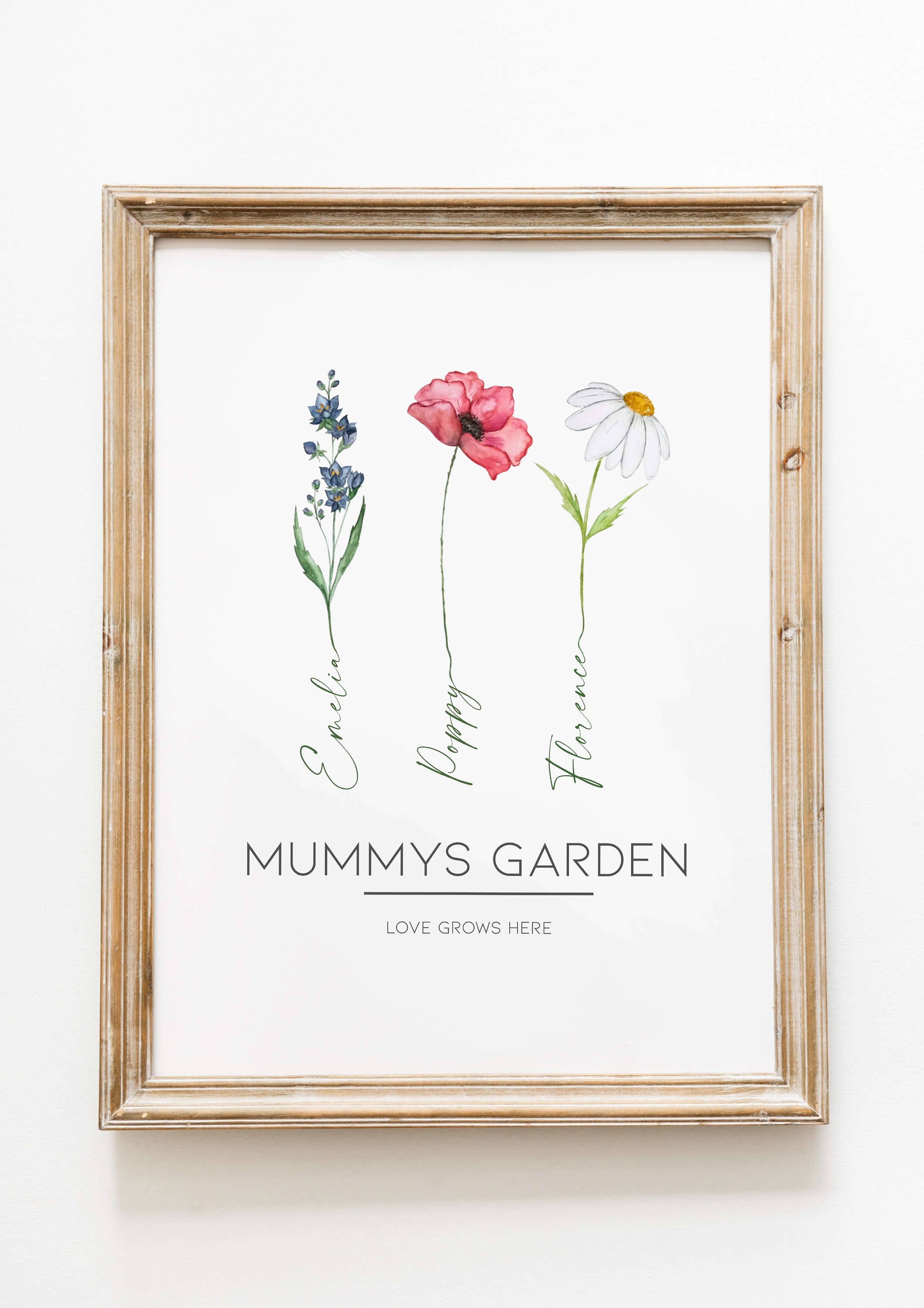 Beautiful nannys Garden Print, PERSONALISED - Etsy