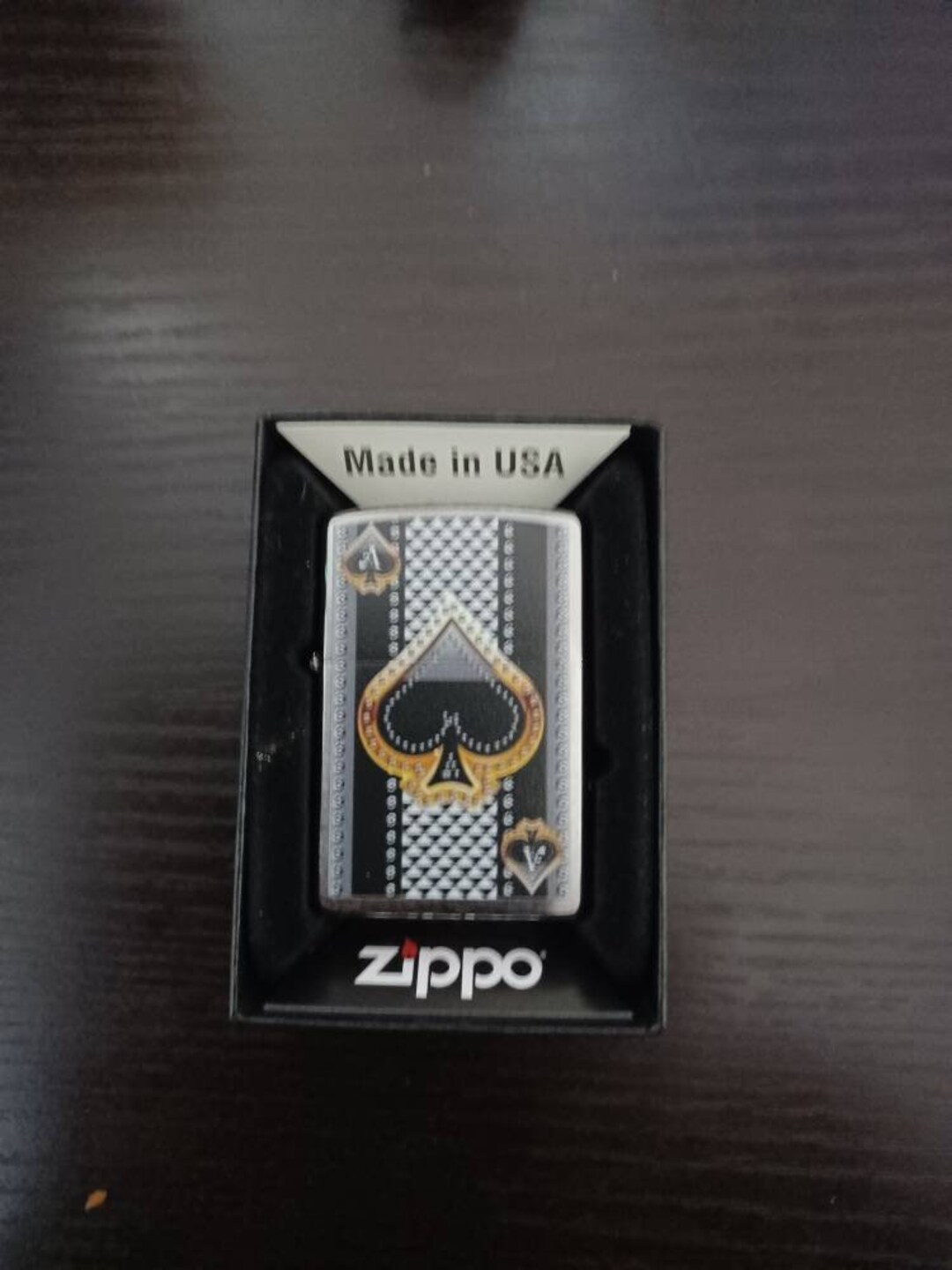 ZIPPO - New ACE of SPADES Black/gold Great Looking - Etsy