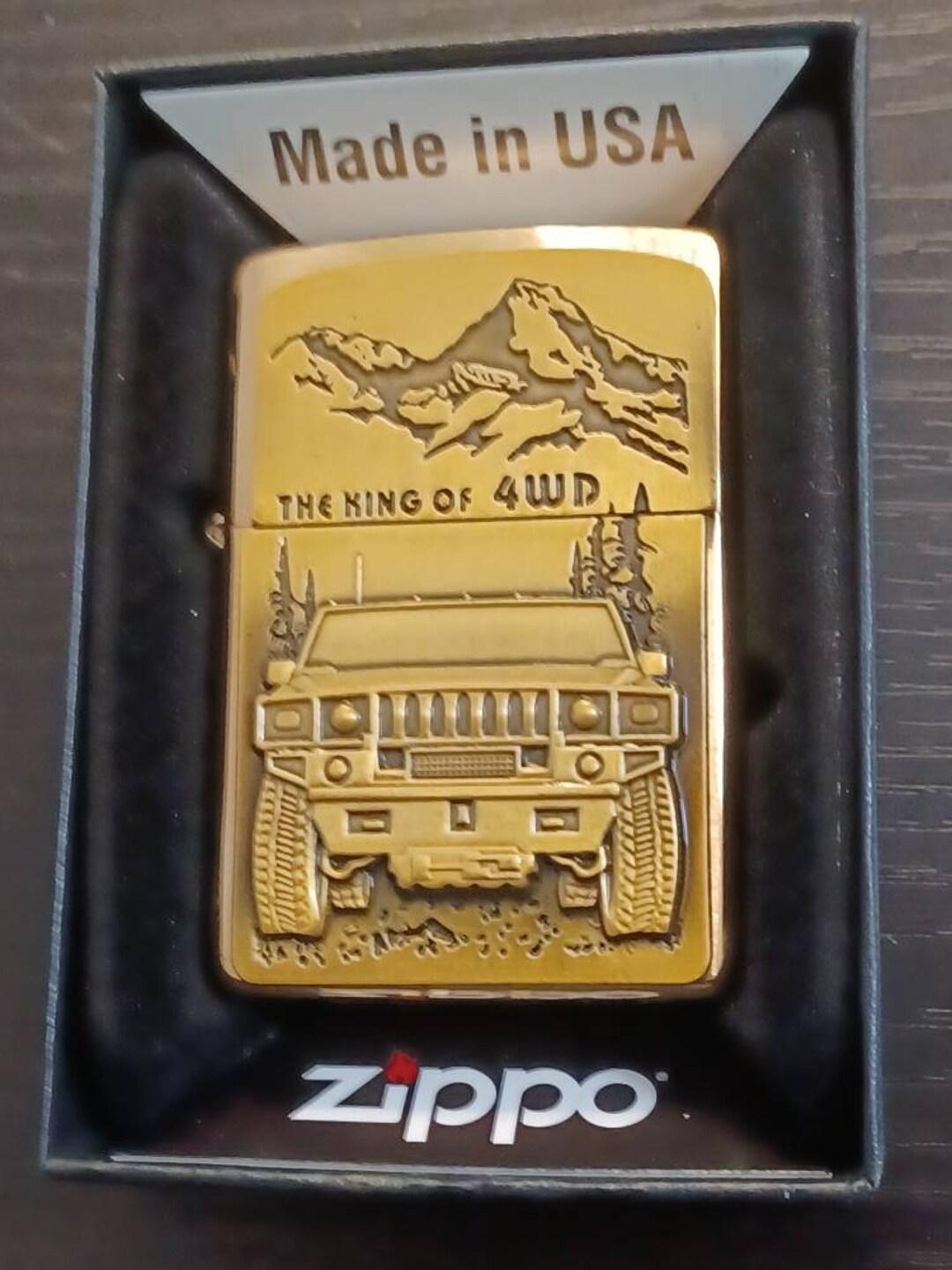 ZIPPO Brass King of All Wheel Drive Extremely Rare - Etsy