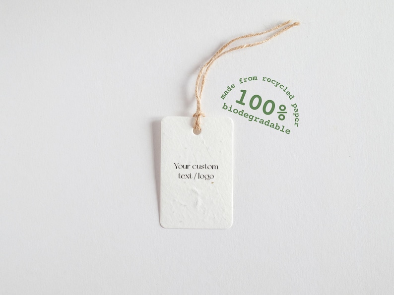 Customizable Plantable Hang Tags, Seed Paper Gift Tags Personalized ...
