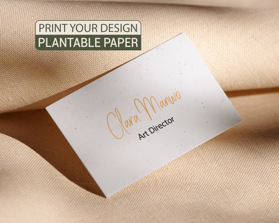Plantable Business Card, Custom Card, Personalized Seed Paper Cards ...