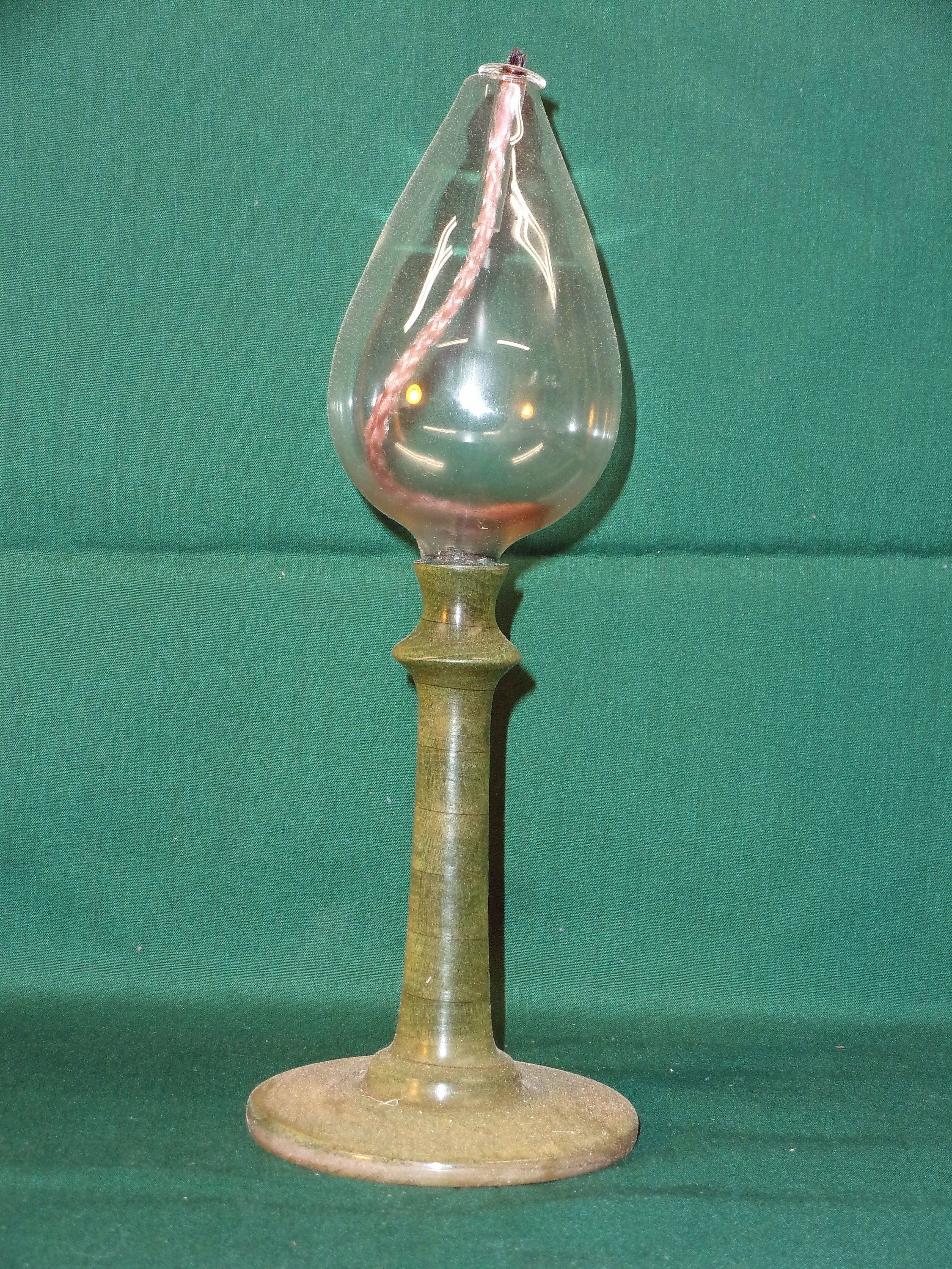 Hand Turned Wood Oil Lamp - Etsy