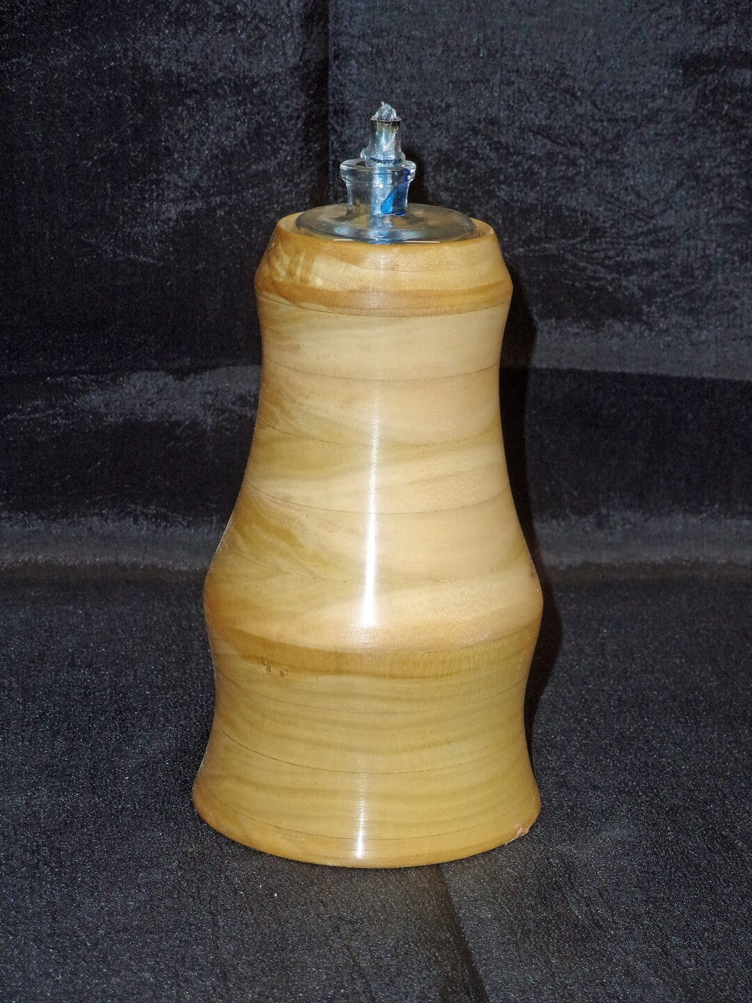 Hand Turned Wood Oil Lamp - Etsy