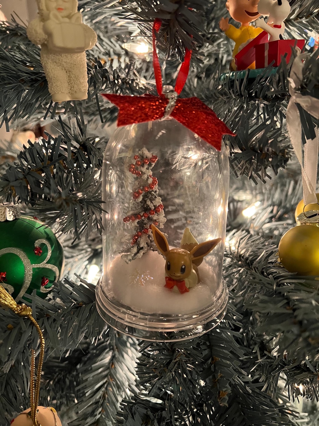 Eevee Winter Scene Pokemon Christmas Ornament - Etsy