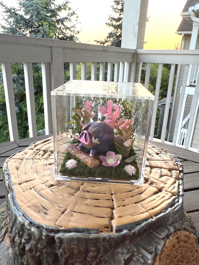 Lechonk Oinkologne Pig Hog Pokémon Normal Type Forest Scene Floral ...