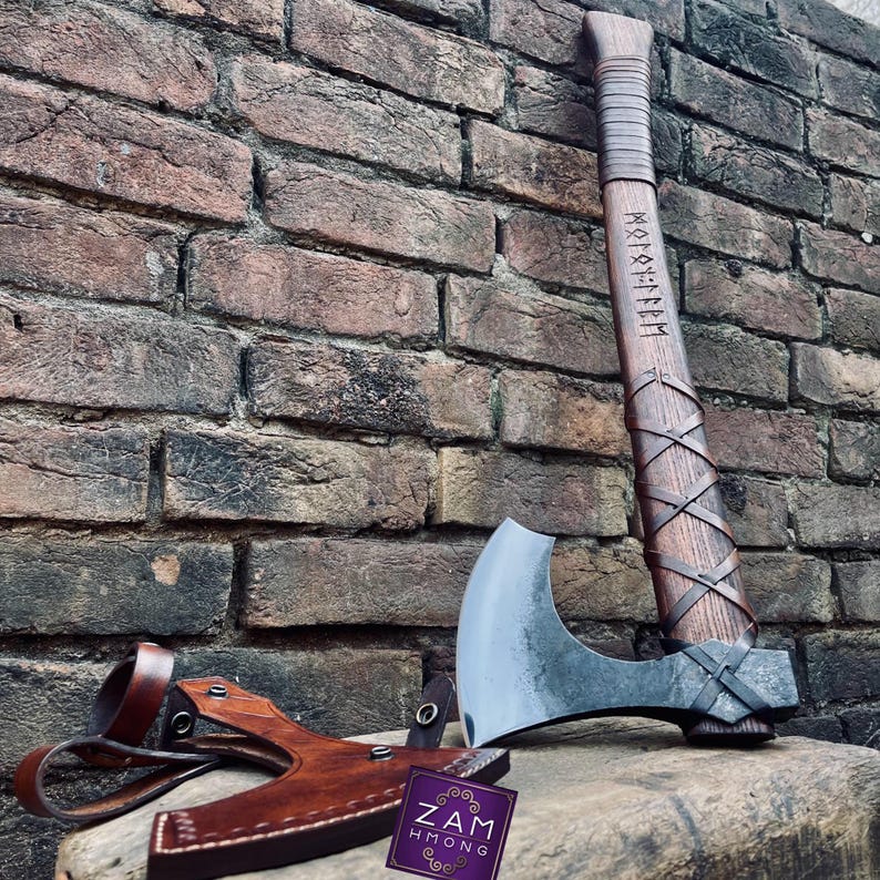Beautiful Norse Hand Forged Viking Axe, Axes, Hatchet. Ragnar, Gift for ...