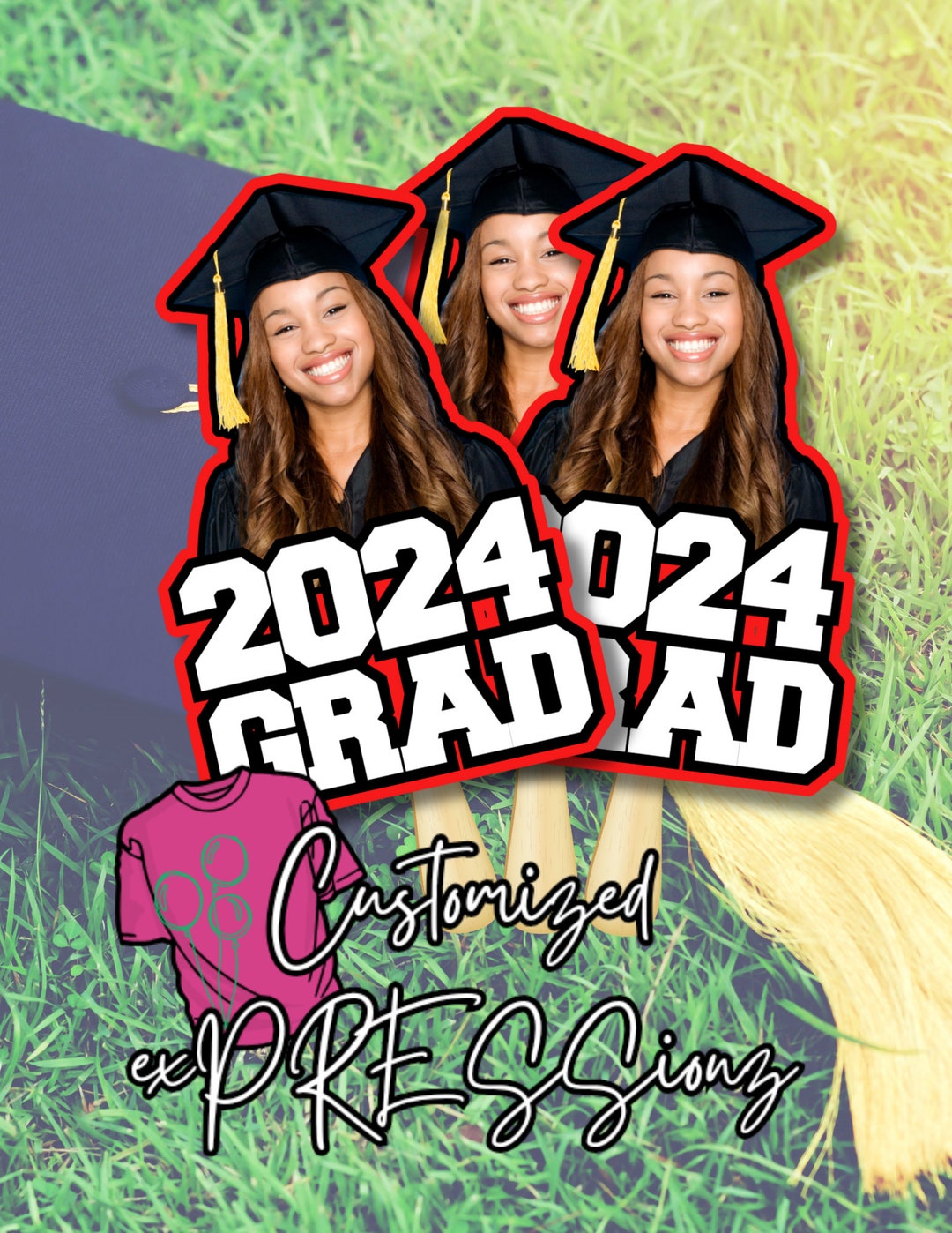 2024 Grad Fans, Grad Favors, Keepsake Fan, Custom Fans, Personalized ...