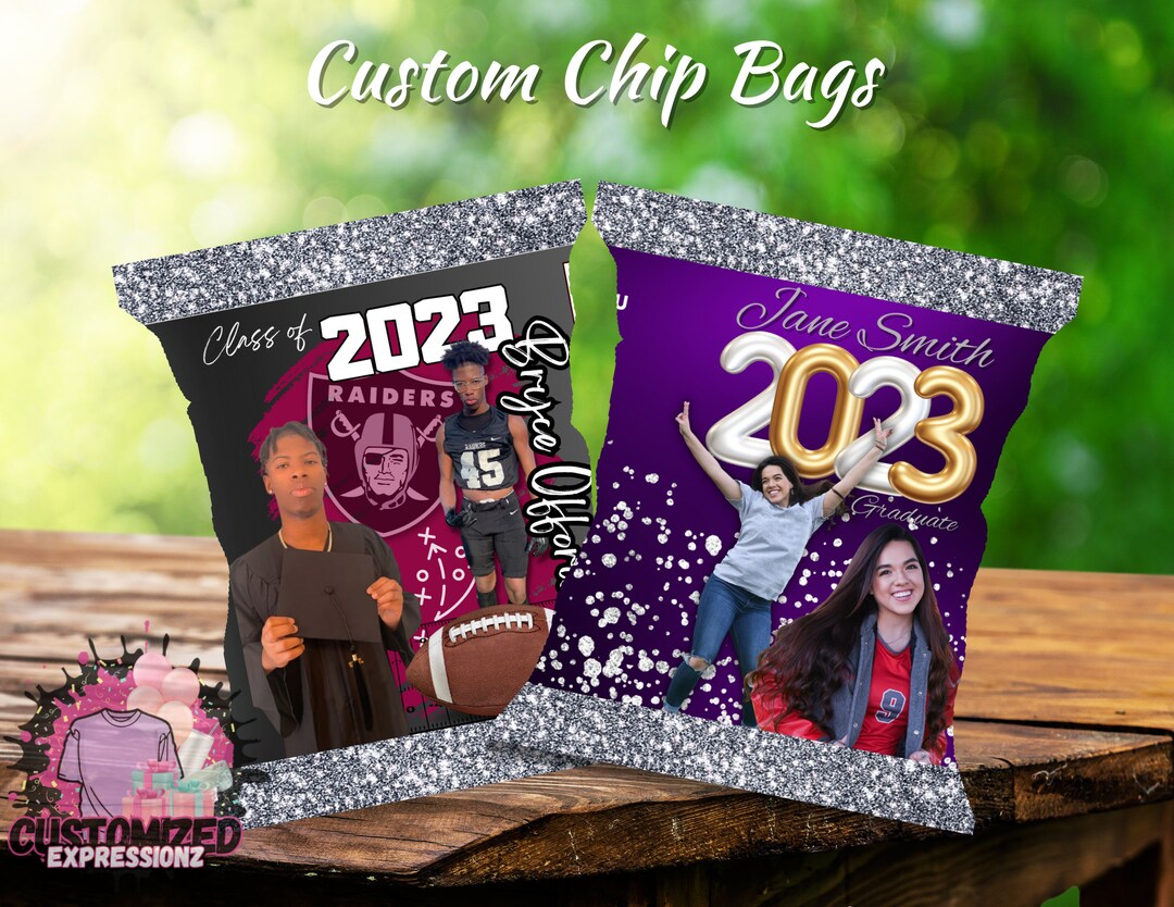 Custom Chip Bags, Birthday Bags, Custom Party Favors, Graduation Bags ...