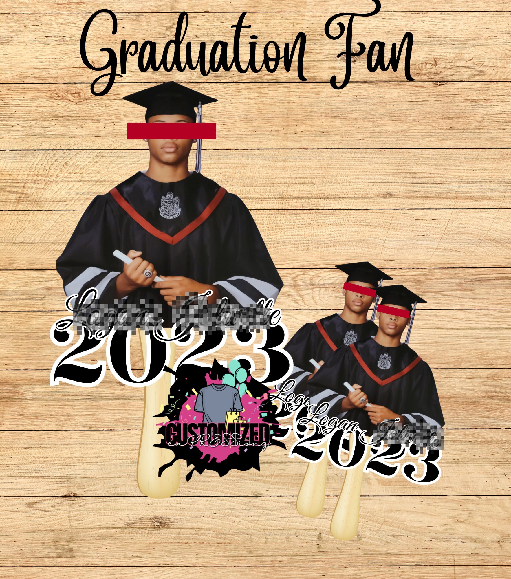 Grad Fan 2023 Graduation Fan Grad Cutout Custom Hand Fan - Etsy
