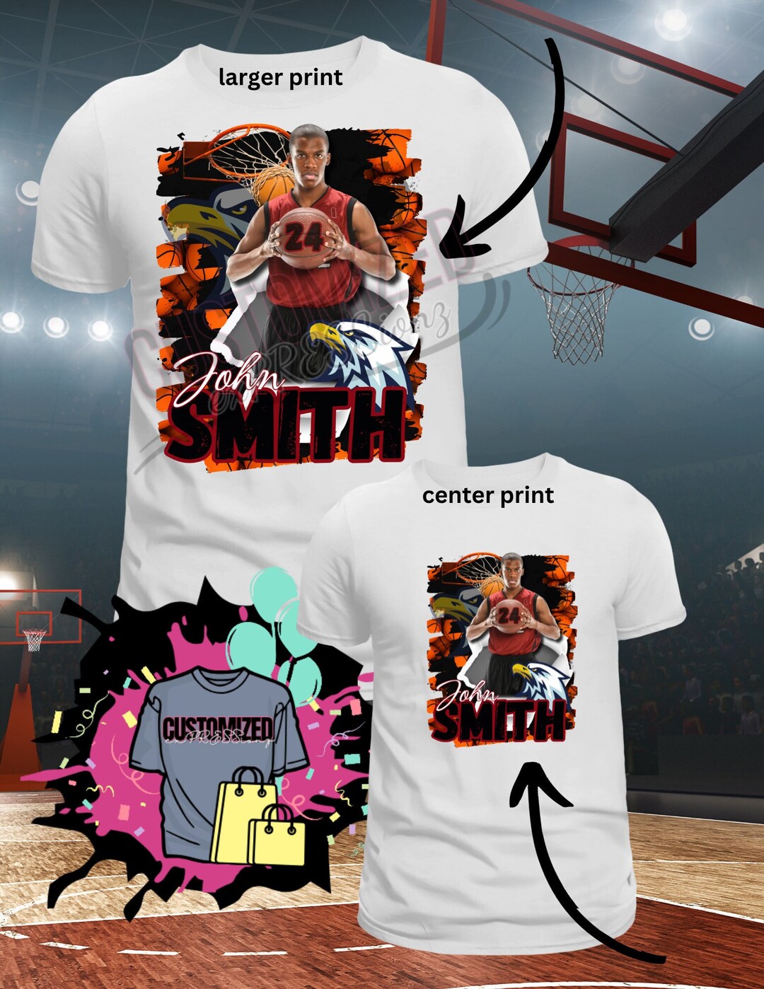 Custom Basketball Shirt, Custom Shirt, Basketball Shirt, Gameday Basketball Shirt, Photo ...