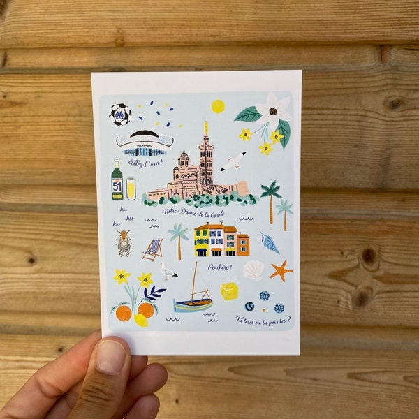 Illustrated Postcard - Etsy