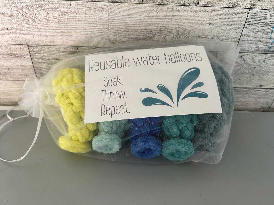 Reusable Water Balloon Set | Handmade Water Balloon | Crochet Water ...