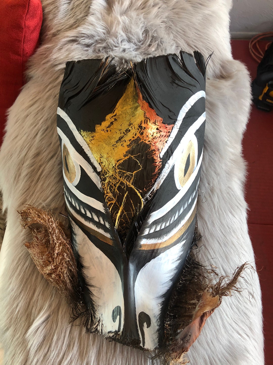 Palm Bark Art / Masks / Wall Art - Etsy