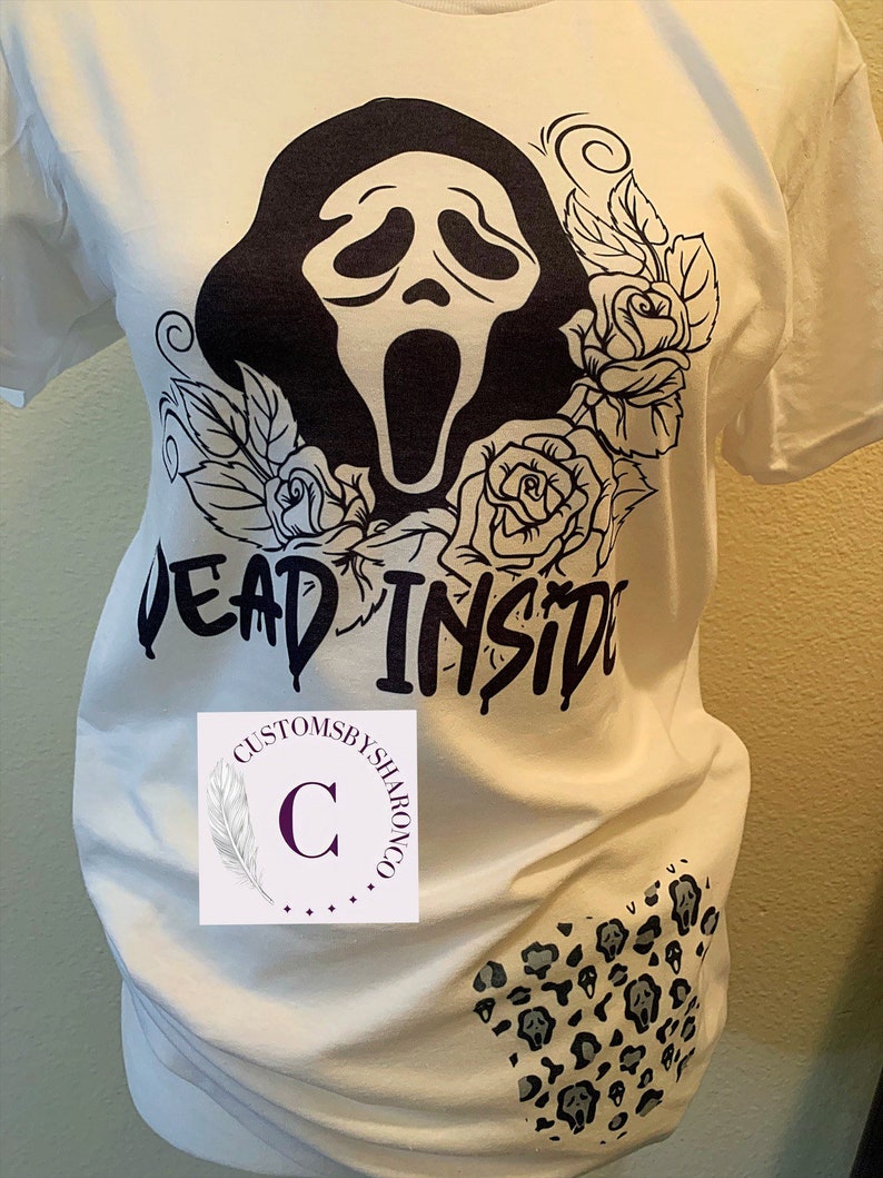 Dead Inside Ghostface With Ghostface Leopard Print Patches - Etsy