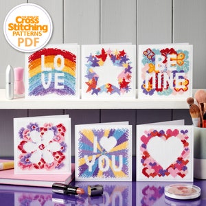 Love Cards Cross Stitch Patterns PDF Charts Instant Download, Assisi ...