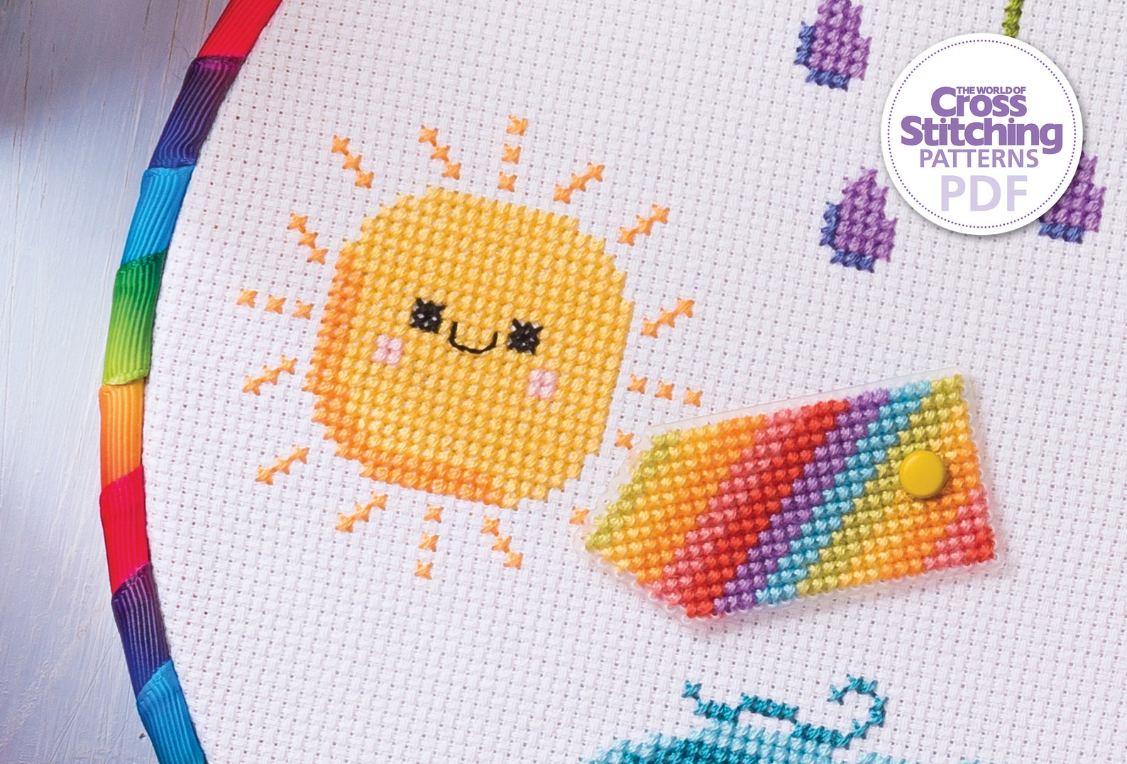Weather Chart Hoop Cross Stitch Pattern PDF Chart Instant Download, Fun ...