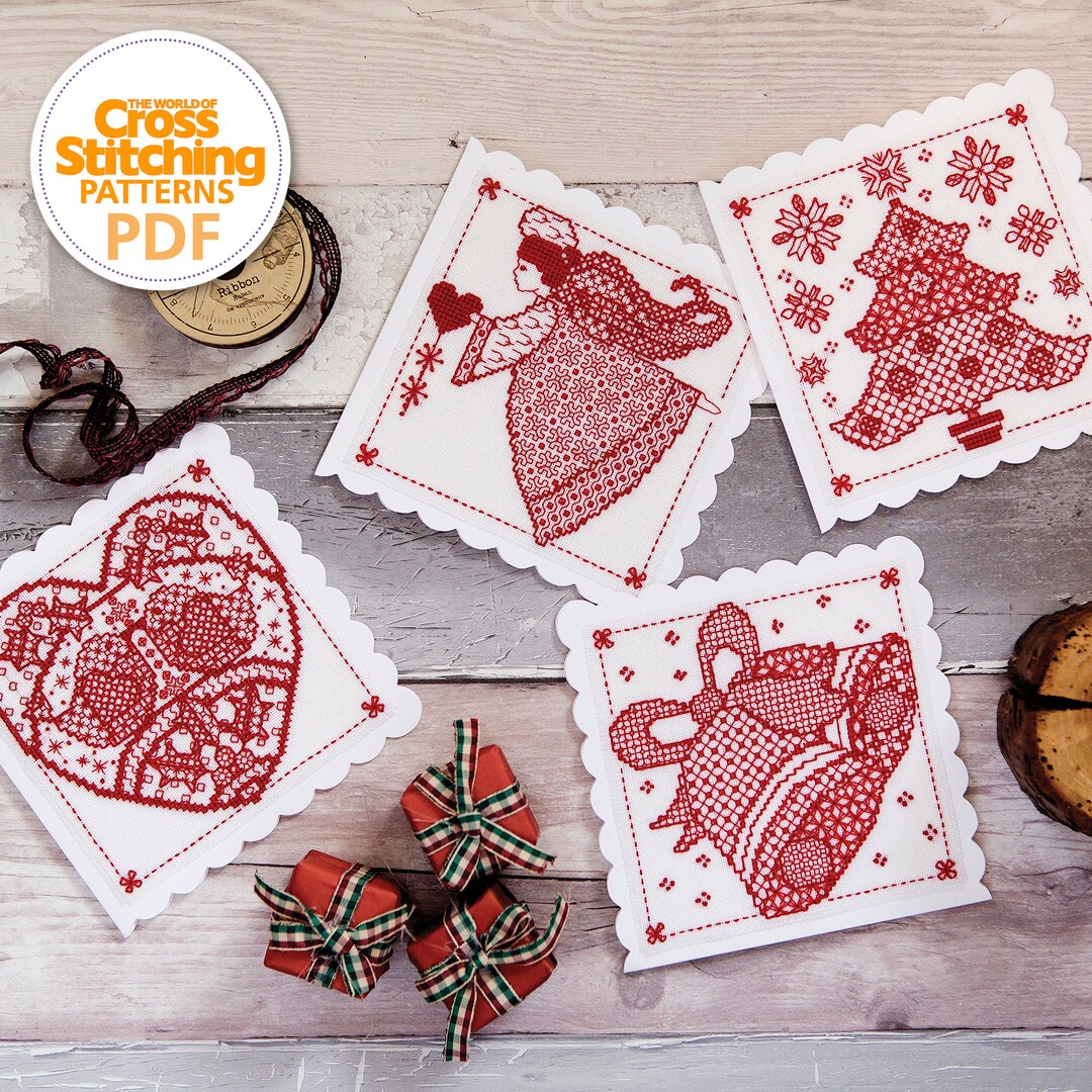 Stylish Christmas Cards Cross Stitch Patterns PDF Chart Instant ...