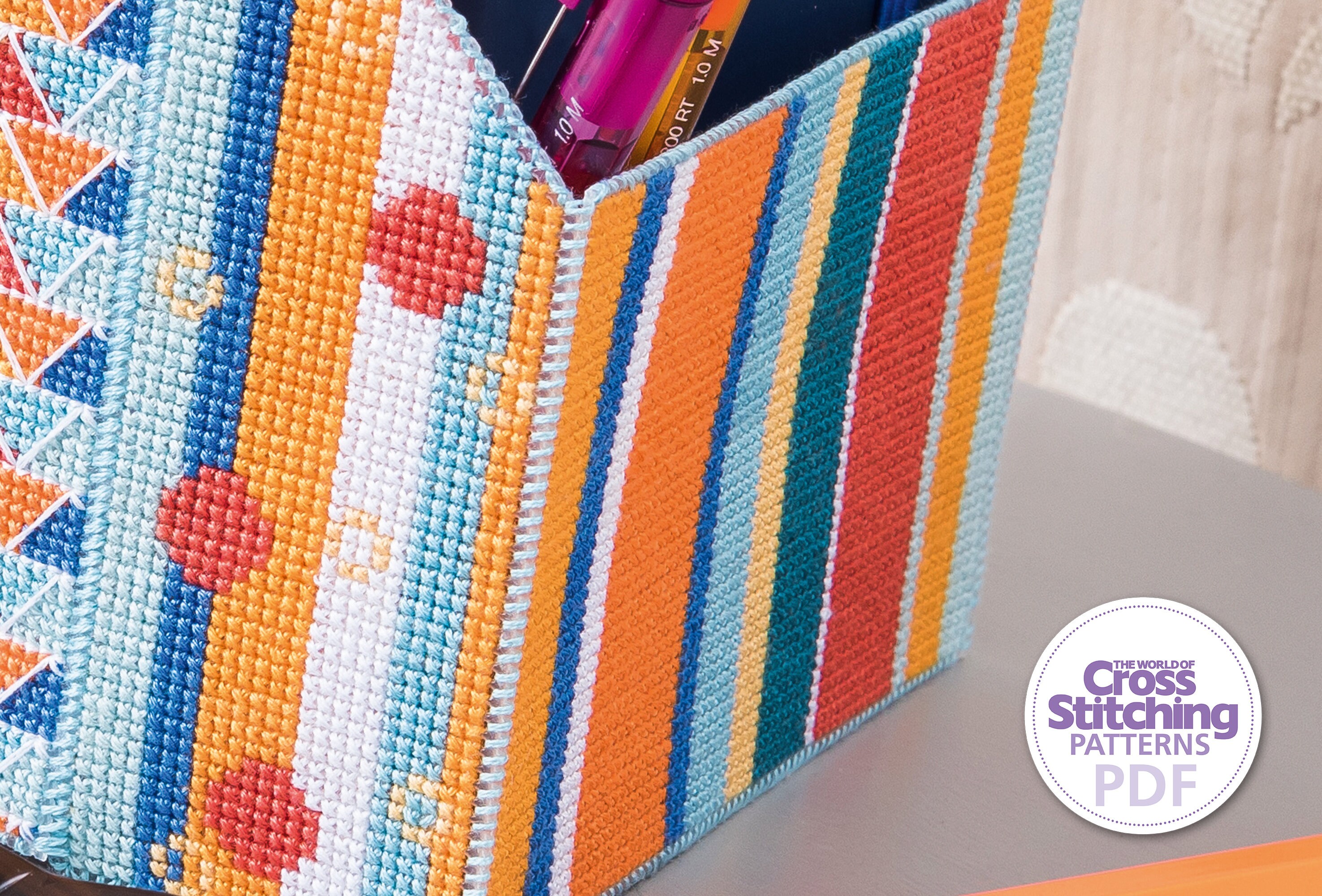 3D Tissue Box Cover Cross Stitch Pattern PDF Chart Instant Download ...