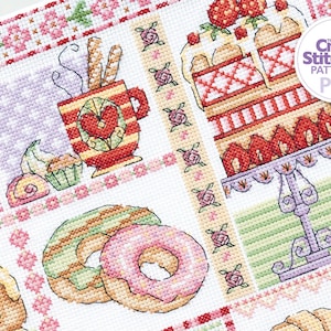 Life is Sweet Sampler Cross Stitch Pattern PDF Chart Instant Download ...