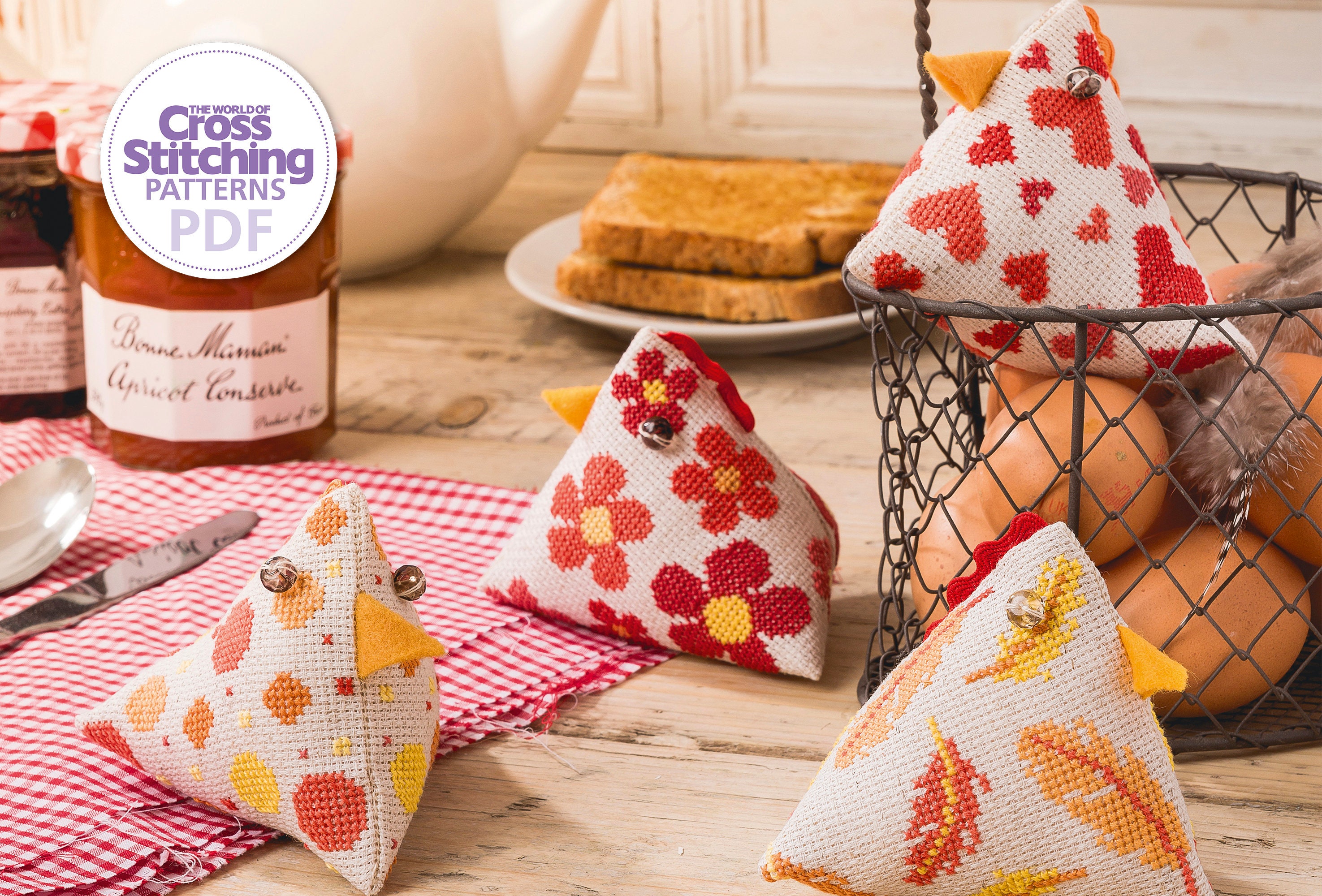 3D Humbug Chickens Cross Stitch Patterns PDF Charts Instant - Etsy