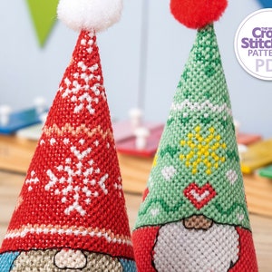 Scandi Gnomes Tomte Gonks 3D Cross Stitch Patterns PDF Chart Instant ...