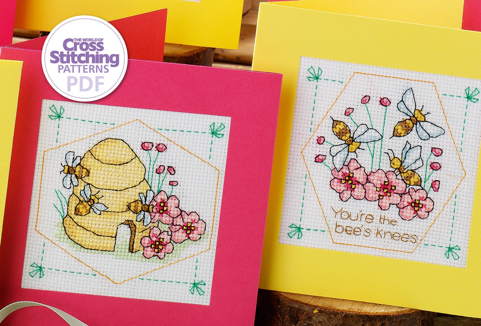 Bee Cards Cross Stitch Patterns PDF Charts Instant Download, Fun All ...