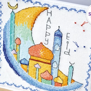 Ramadan Eid Cards Cross Stitch Patterns PDF Charts Instant Download ...