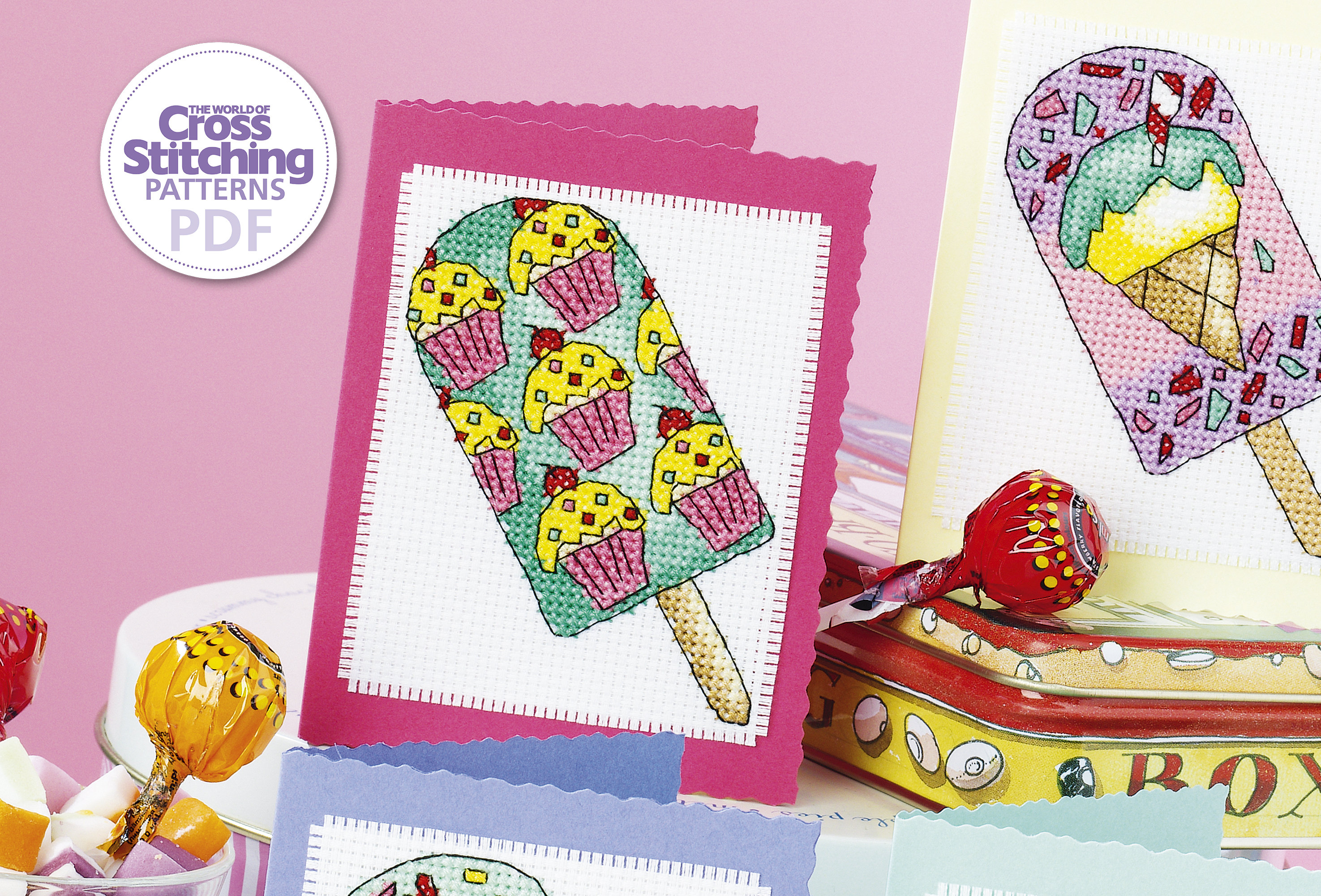 Ice Lolly Summer Cards Cross Stitch Patterns PDF Charts Instant ...