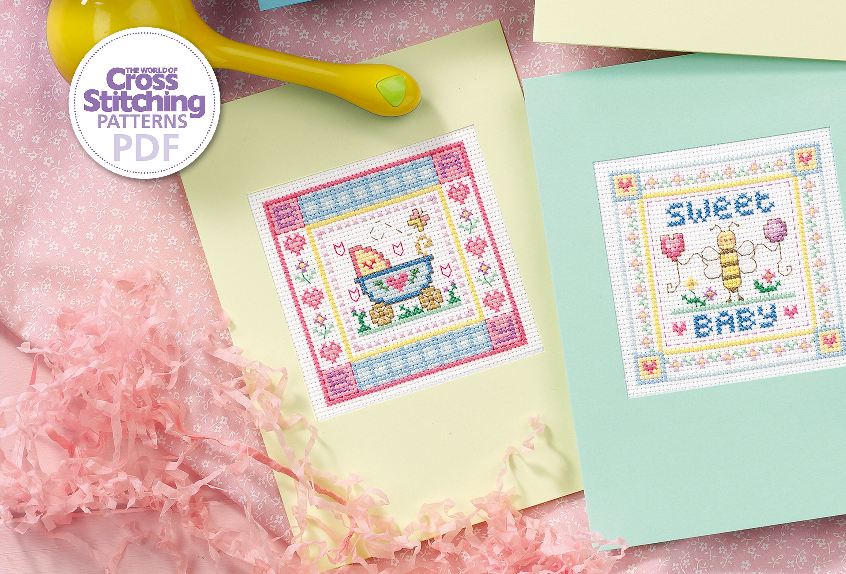 New Baby Cross Stitch Pattern PDF Chart Instant Download Set of 6 ...