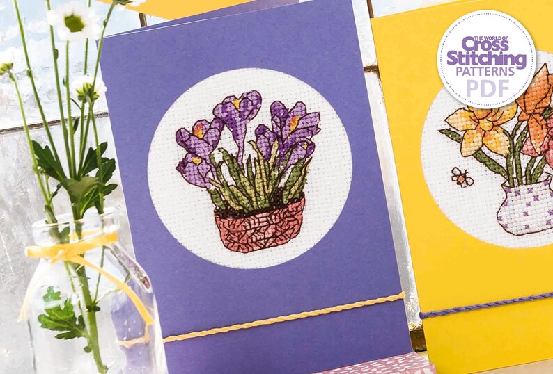 Spring Flowers Cross Stitch Patterns PDF Charts Instant Download ...