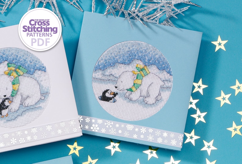Polar Pals Animal Cross Stitch Pattern PDF Chart Instant Download Set 6 ...