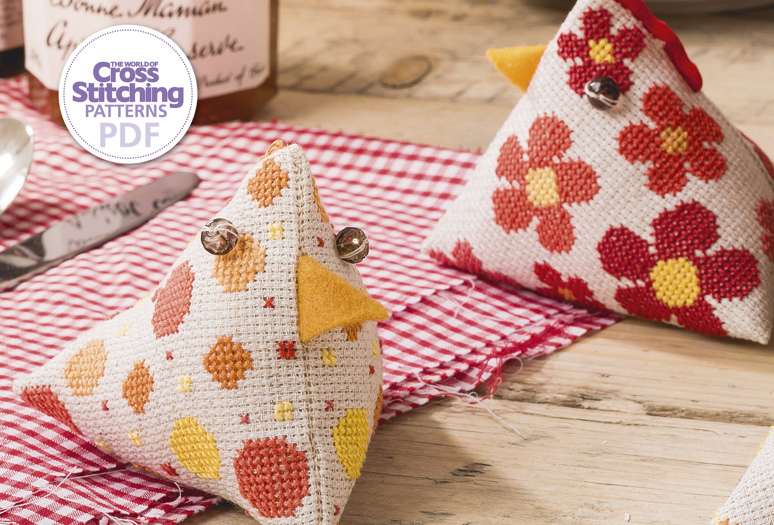 3D Humbug Chickens Cross Stitch Patterns PDF Charts Instant - Etsy