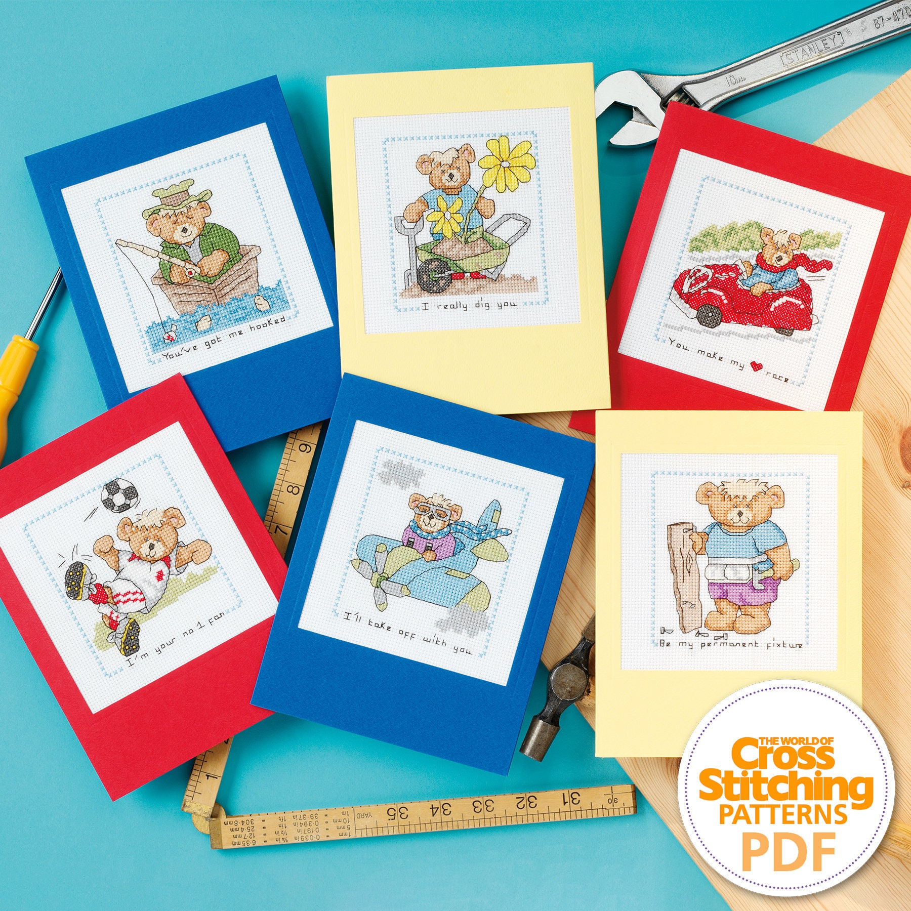 Teddy Bear Cards Cross Stitch Patterns PDF Charts Instant Download ...