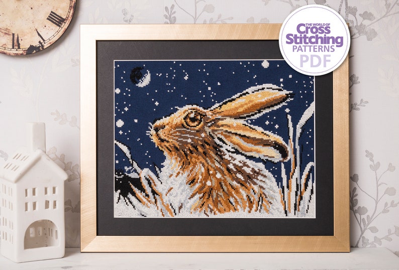 Hare Cross Stitch Pattern PDF Chart Instant Download Realistic - Etsy