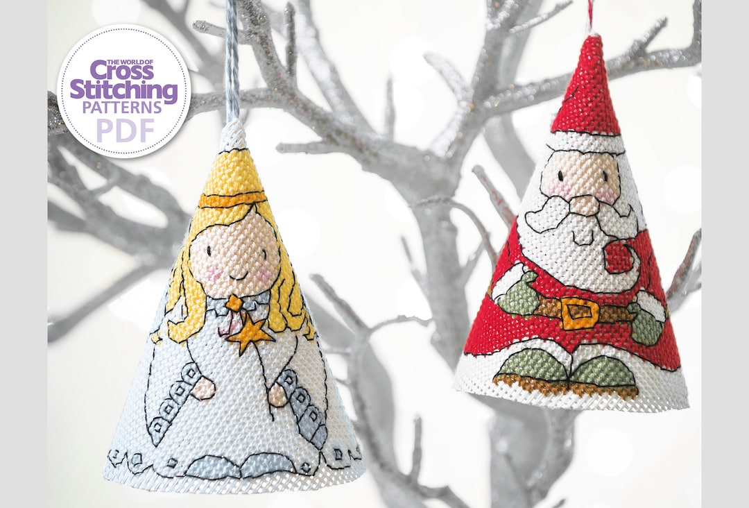3D Christmas Tree Ornaments Cross Stitch Patterns PDF Charts Instant ...