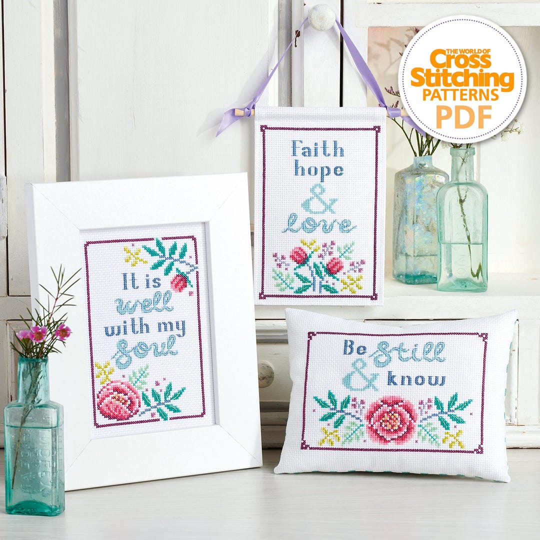 Spiritual Faith Cross Stitch Patterns PDF Charts Instant Download, Easy ...