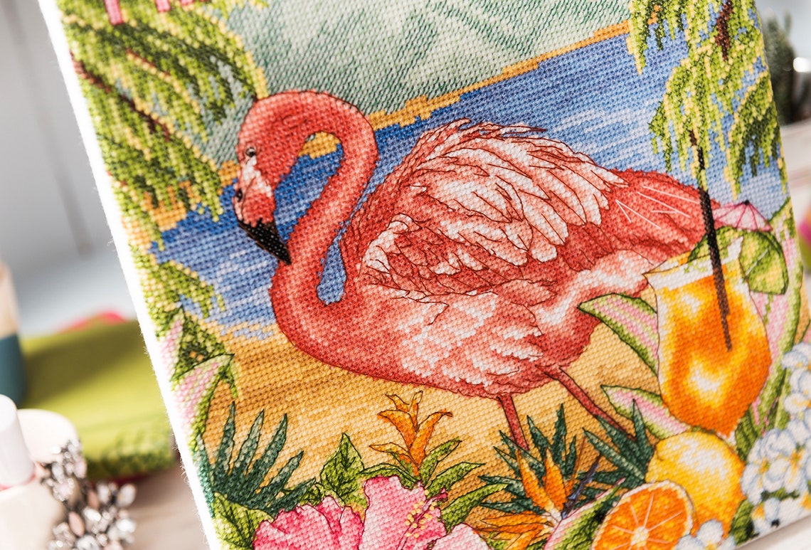 Flamingo Cross Stitch Pattern PDF Instant Download Chart - Etsy