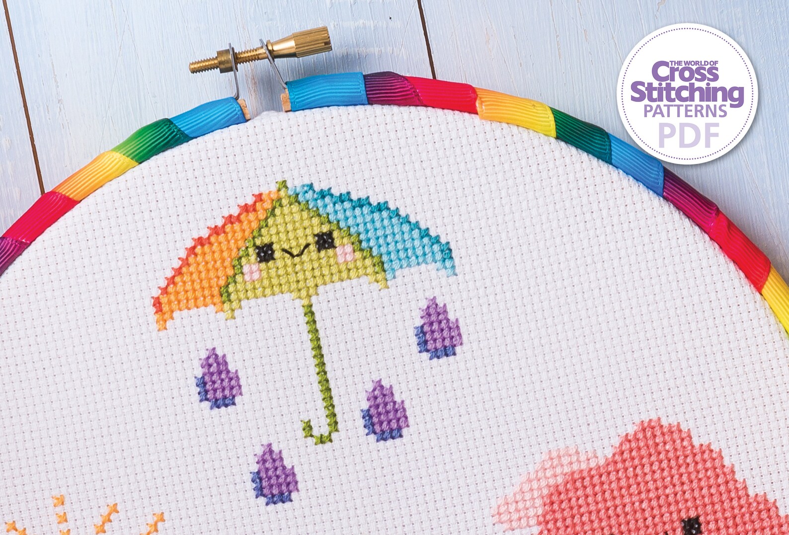 Weather Chart Hoop Cross Stitch Pattern PDF Chart Instant Download, Fun ...